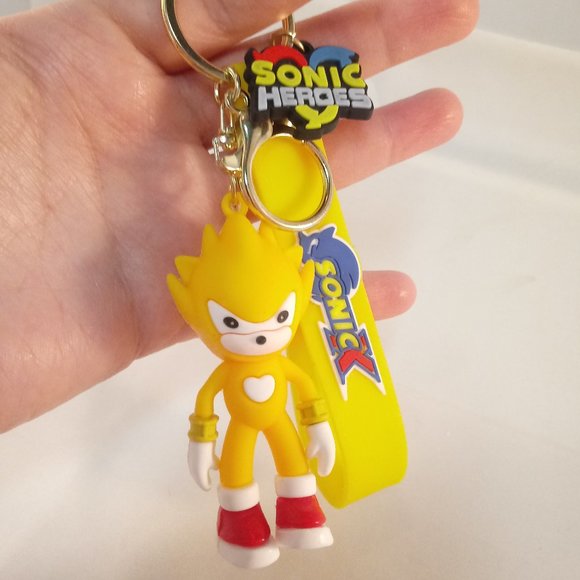 Accessories | Super Sonic The Hedgehog Yellow Key Chain Key Ring Sega ...